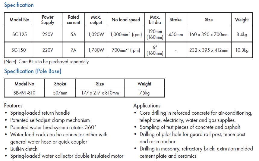 SUPER COMPACT CORE DRILL