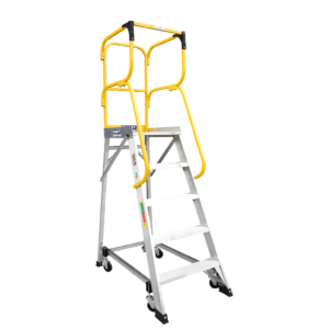 ALUMINIUM ORDER PICKING PLATFORM LADDER
